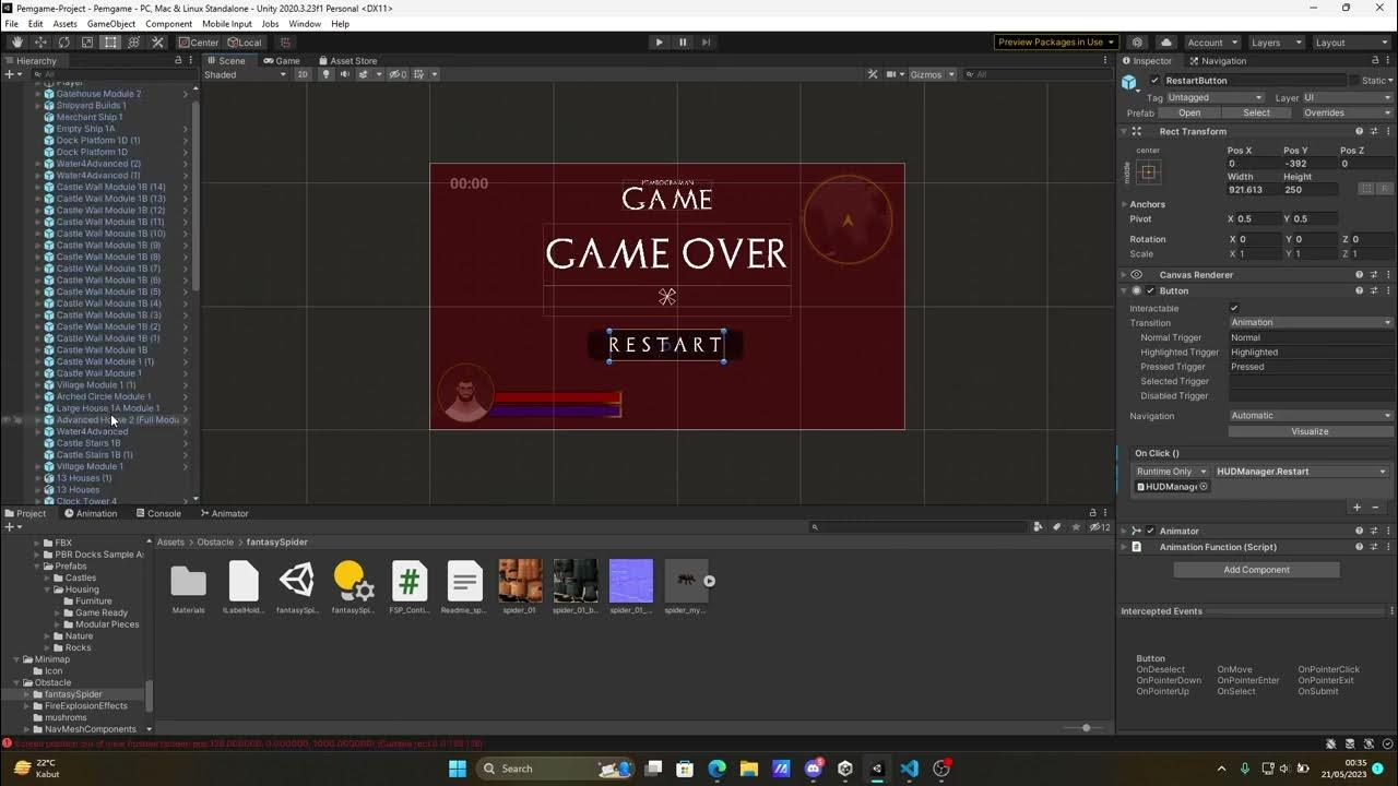 Basic 3d Unity Enemy Ai And Game Over Youtube 0237