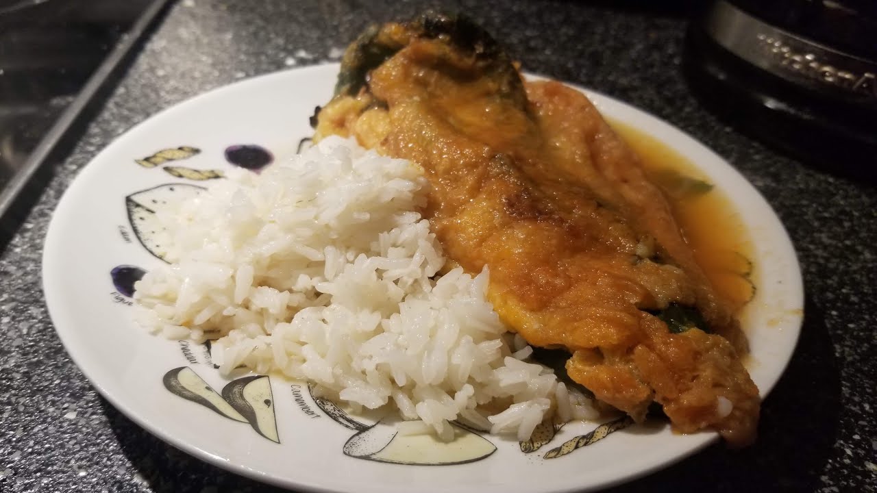 Receta de chiles rellenos Mexicanos#chiles rellenos de queso en salsa ...
