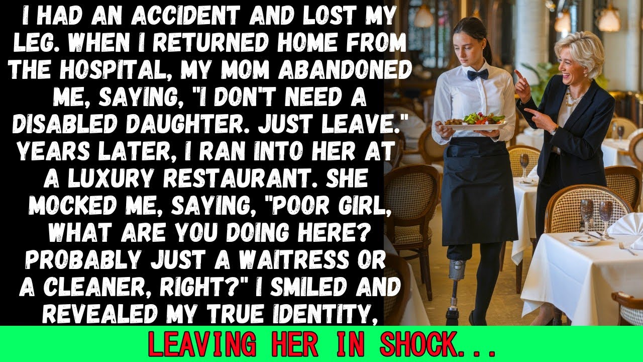 Years after I lost my leg in an accident, my mother was surprised to ...
