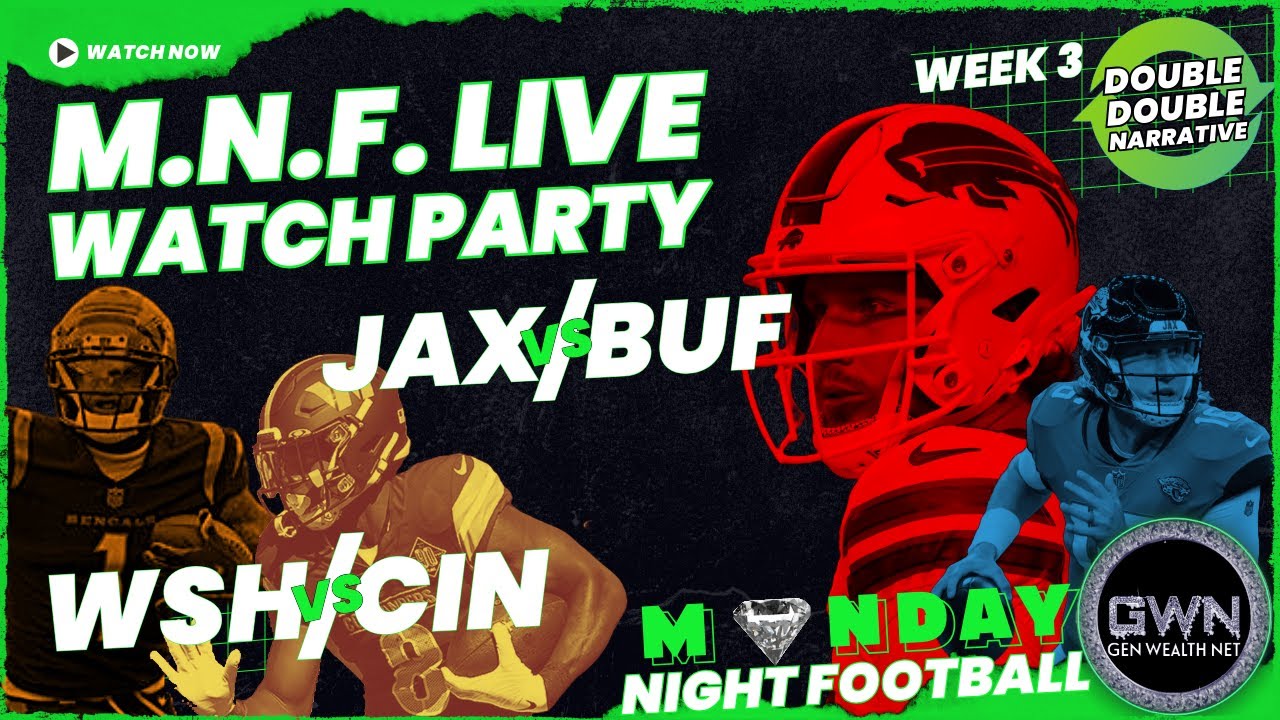 MNF Double Header Live Watch Party: Week 3 - the Real Fantasy Playmakers - YouTube