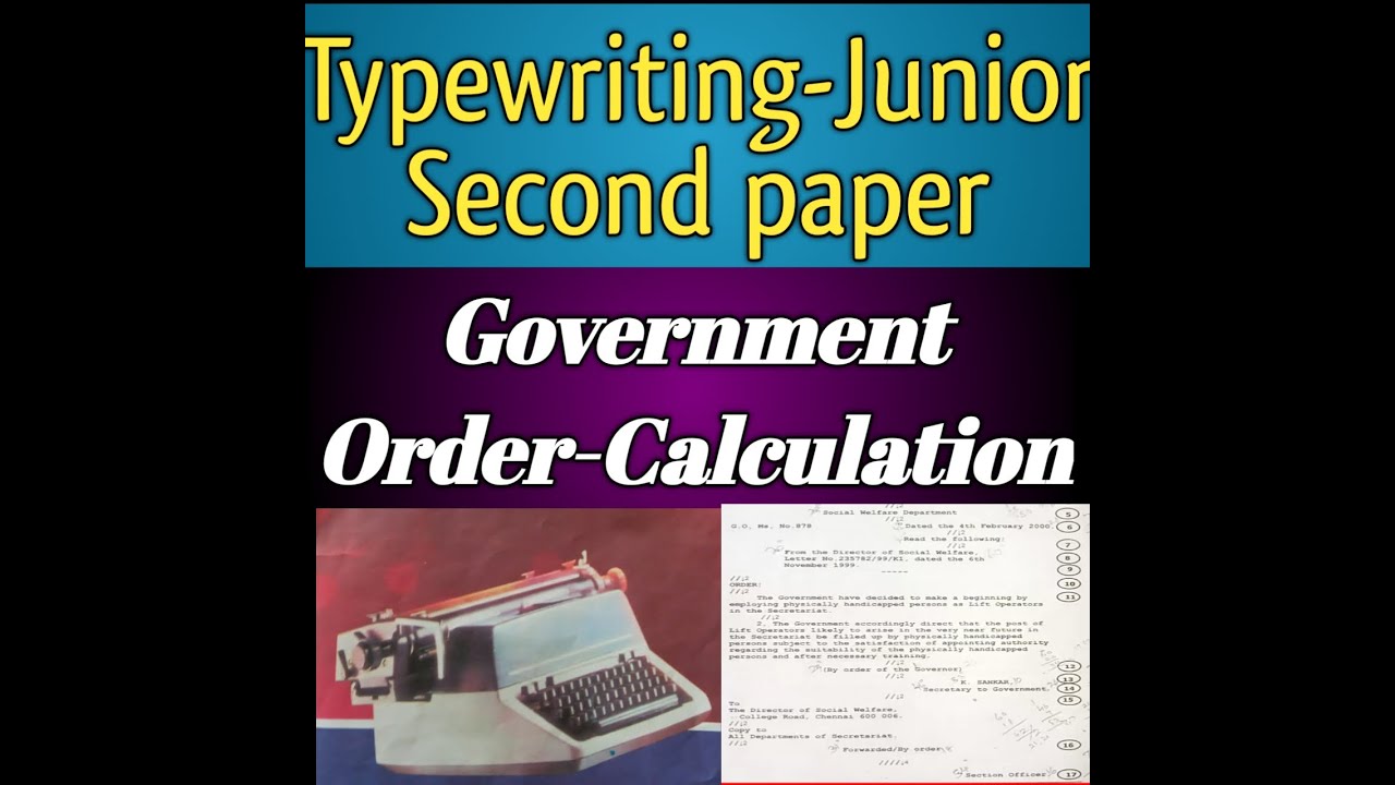 Typewriting-Second paper 📄l|-Government order-Letter Calculation ||💥💥 ...