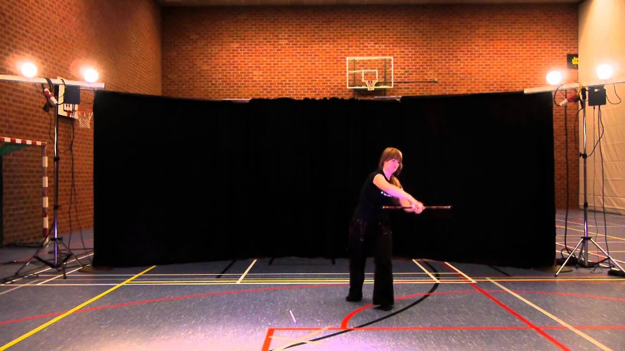 NK Jongleren 2012 Devilstick Freestyle Pam Hage 1st place - YouTube