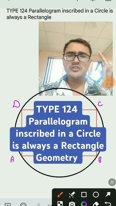 TYPE 124 Parallelogram inscribed in a Circle is always a Rectangle Geometry Deepak Sharma Maths ...