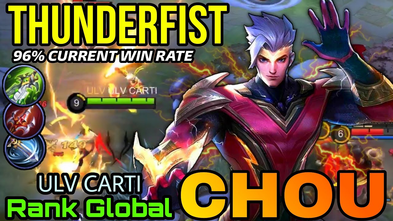 Chou Thunderfist New HERO Skin Gameplay - Top Global Chou by ULV CARTI ...