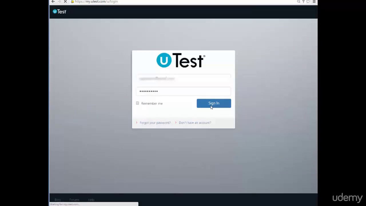 005 Demo on UTest Platform - YouTube