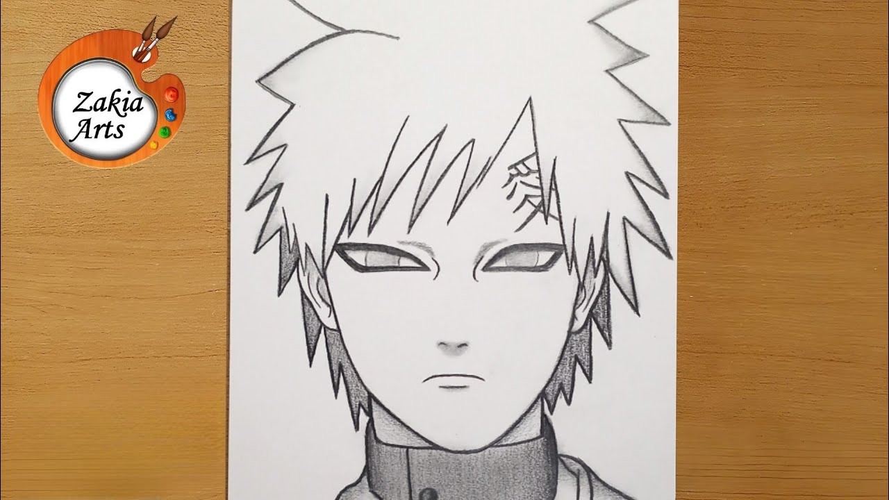 How to draw gaara from Naruto step by step || Easy anime drawing ...