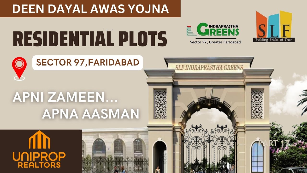 SLF Indraprastha Greens Sector 97 , Greater Faridabad, Deen Dayal Plotting - YouTube