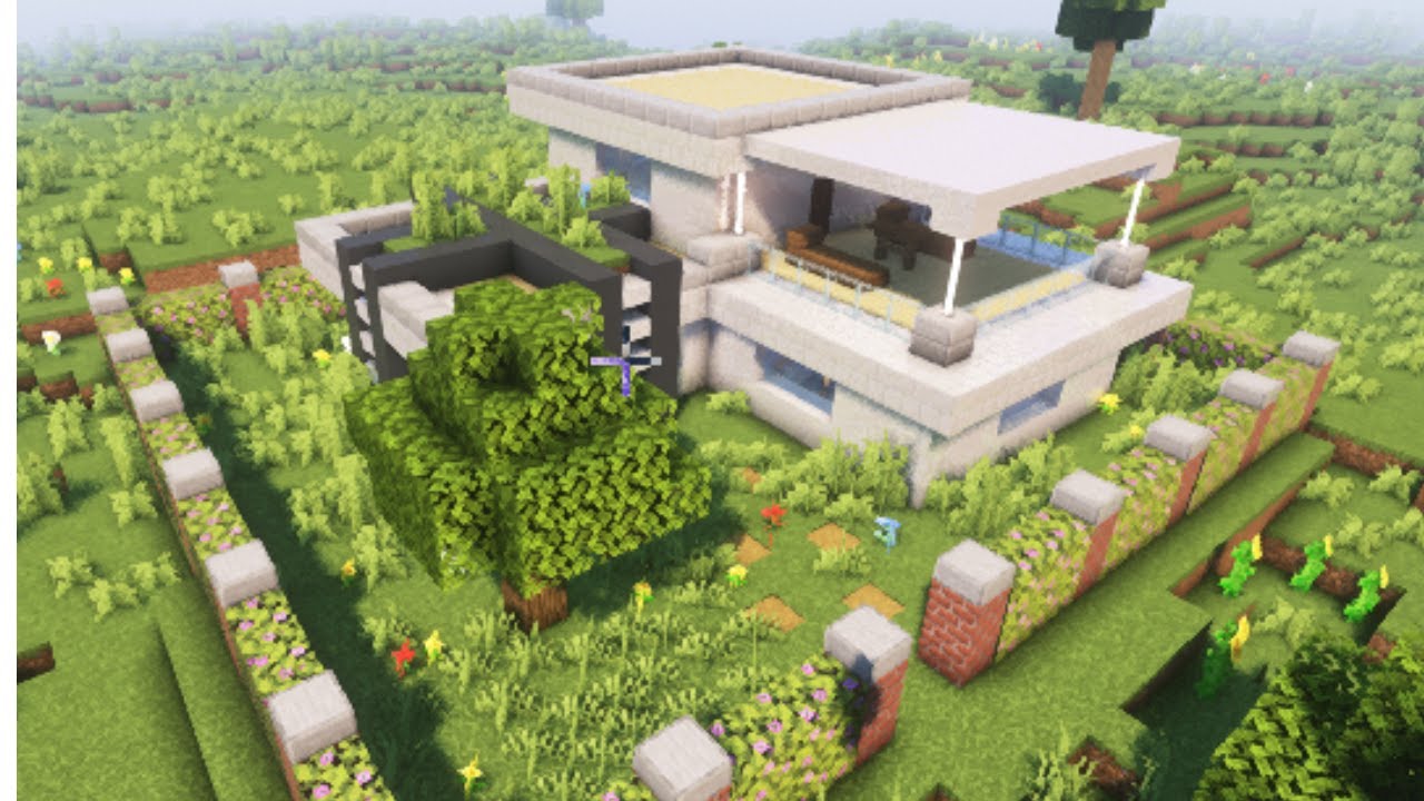 Cara membuat rumah modern di Minecraft - Minecraft Indoensia - YouTube