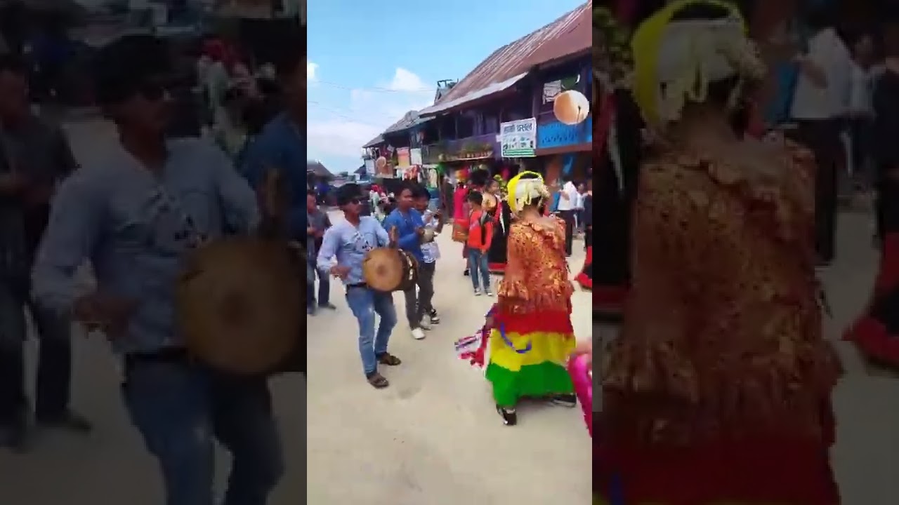 newari culture dance lakhe - YouTube