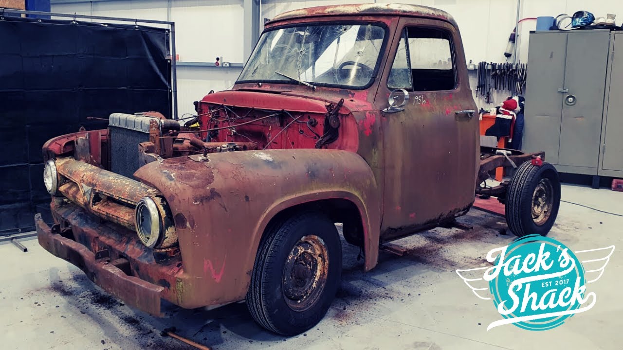 Ford F100 1954 chassis rebuild with airbag suspension and notch kit ...