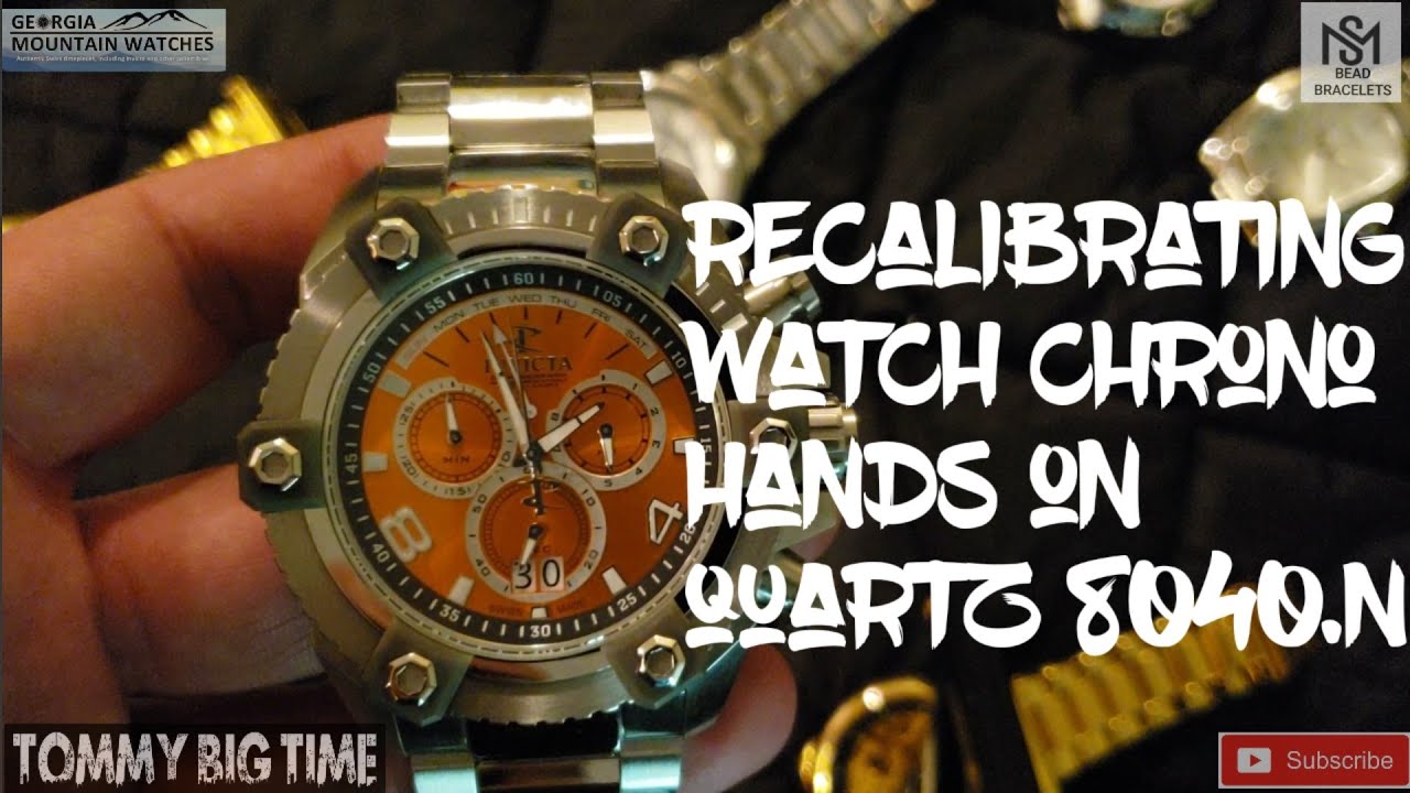 How to Recalibrate Watch Chronograph Hands to 12 o'clock Position - YouTube