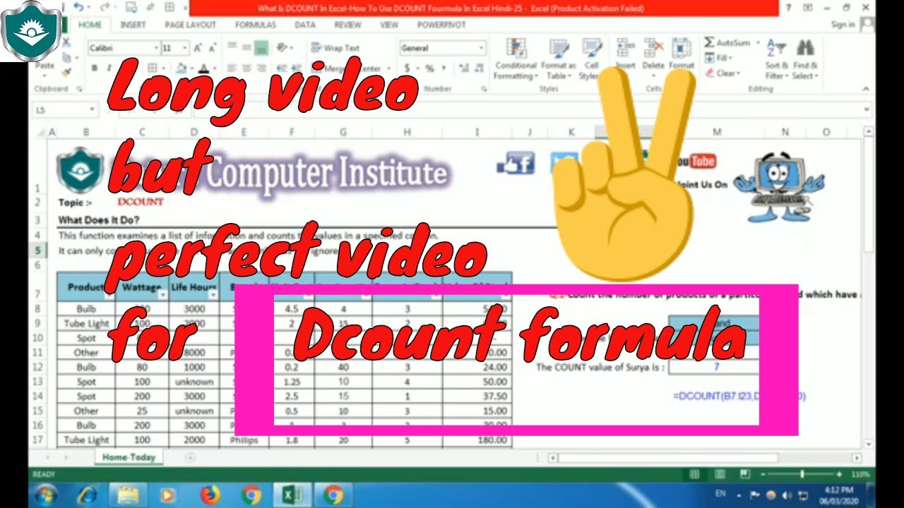 Advance What Is Dcount In Excel And How To Use Dcount Fourmula In Excel