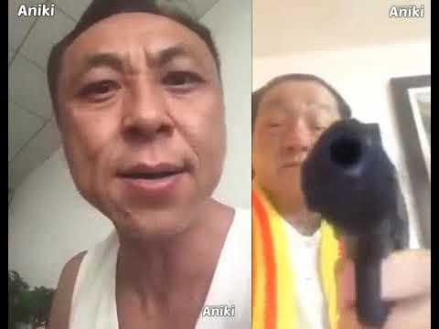 Angry Chinese Guy with Cigarette yelling at Vietnamese Guy with Gun meme