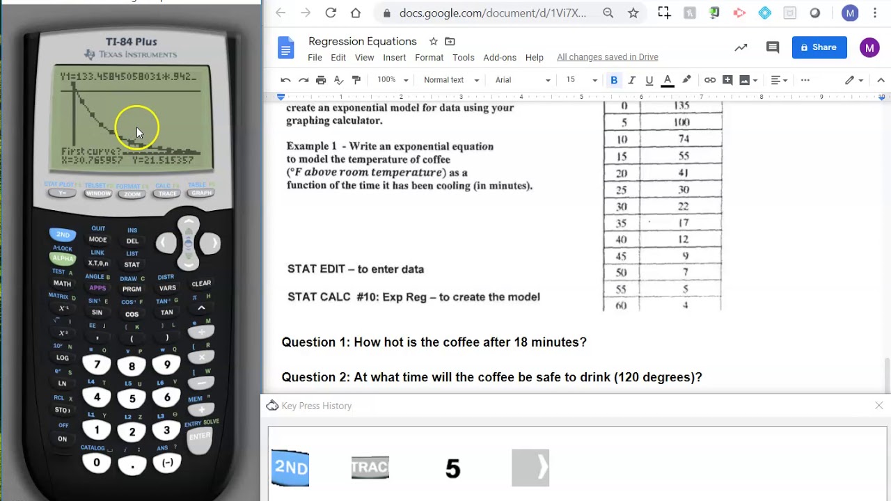 Regressions (Finding Intersection Given Y Value) - YouTube
