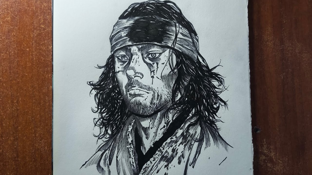 Cómo Dibujar a MUSASHI || Vagabond || Drawing Step By Step Musashi ...