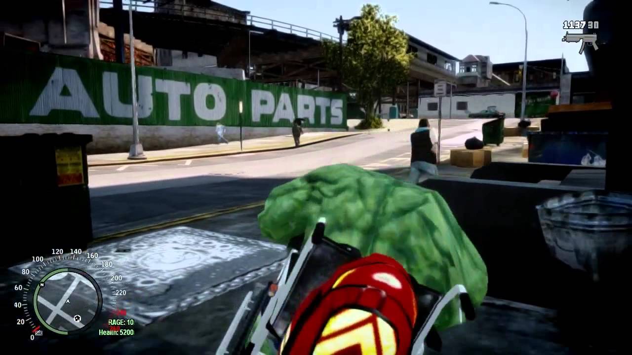 GTA IV Crazy Hulk on Wheelchair - YouTube
