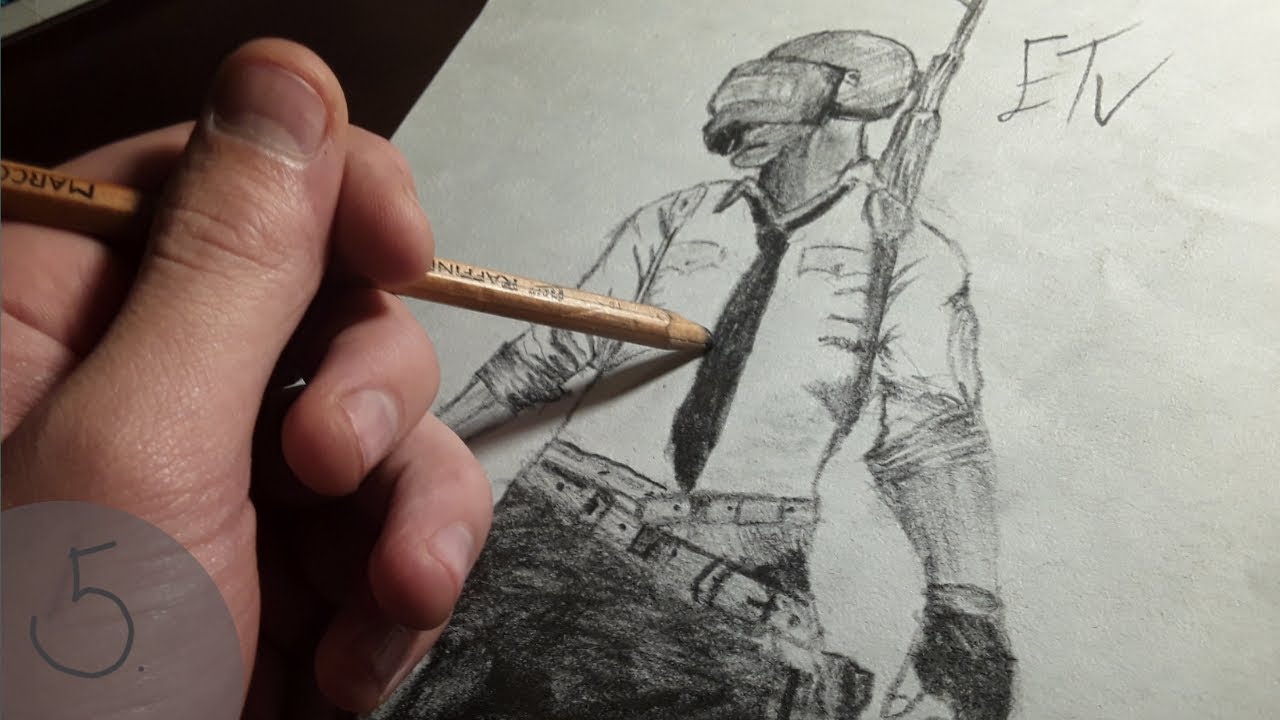 How to draw pubg character step by step! - YouTube