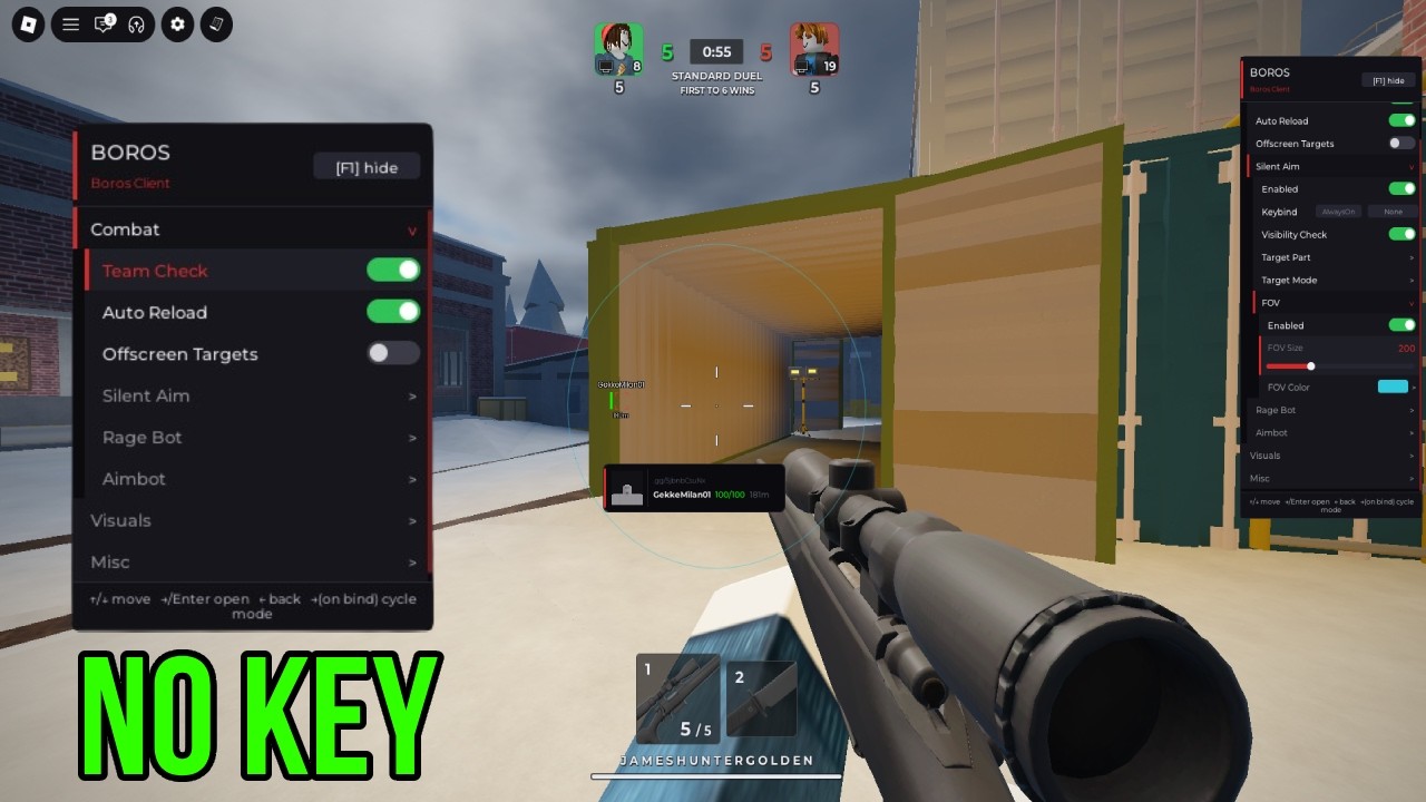 Sniper Duels Script (KEYLESS) - SILENT AIM, ESP, KILL AURA, SKIN ...