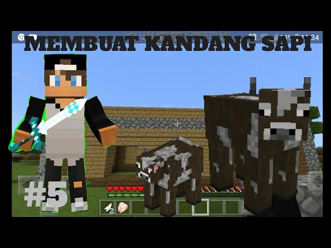 Membuat kandang sapi!MINECRAFT INDONESIA - YouTube