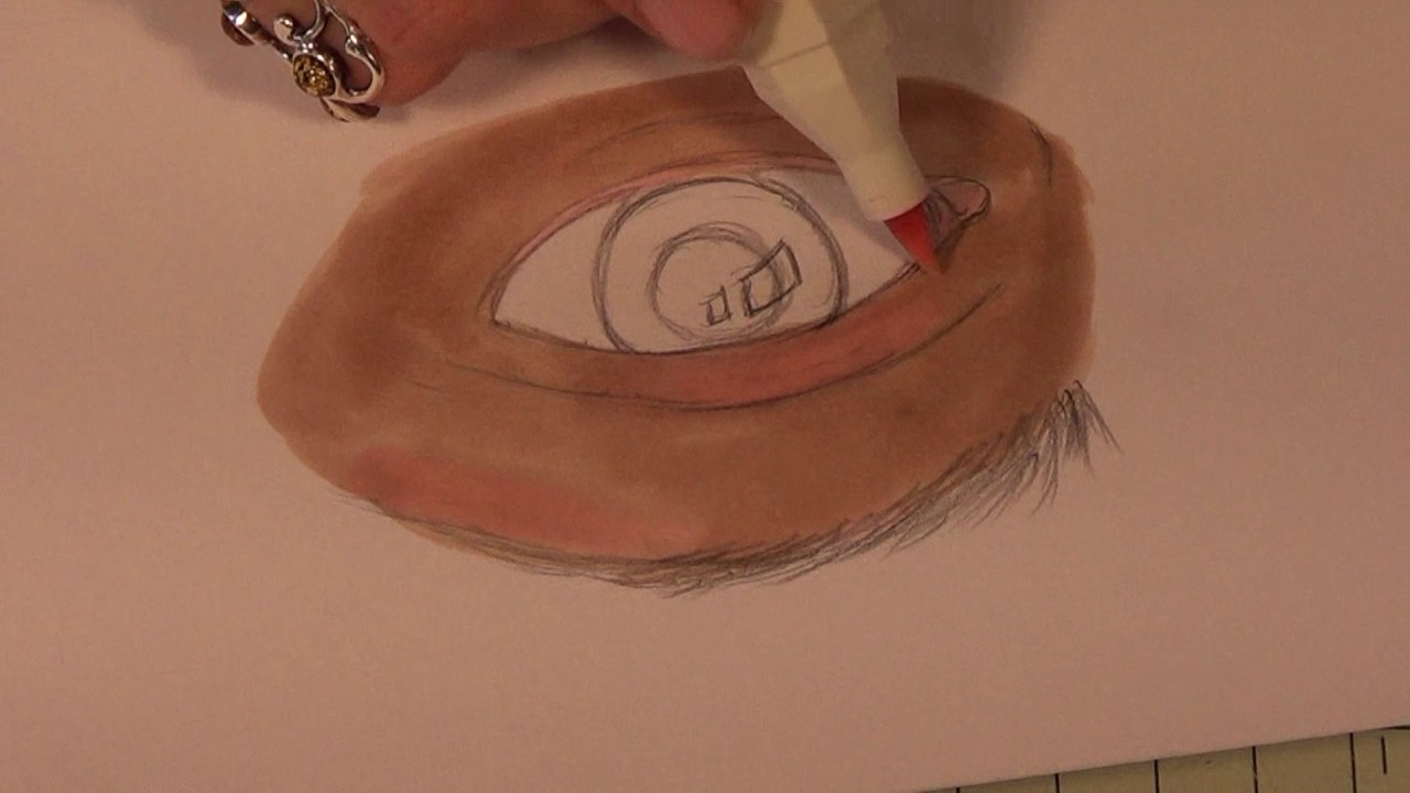 Learn to draw an eye using Spectrum Illustrator Pens - YouTube