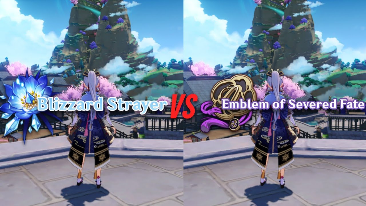 F2P Ayaka Blizzard Strayer Vs Emblem of Severed Fate Genshin Impact ...