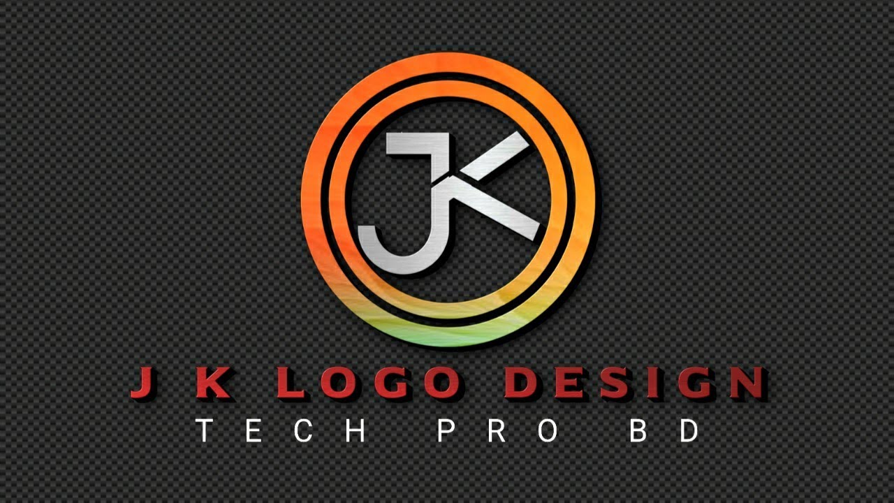 J K LOGO DESIGN || Logo Design || Tech Pro BD || - YouTube
