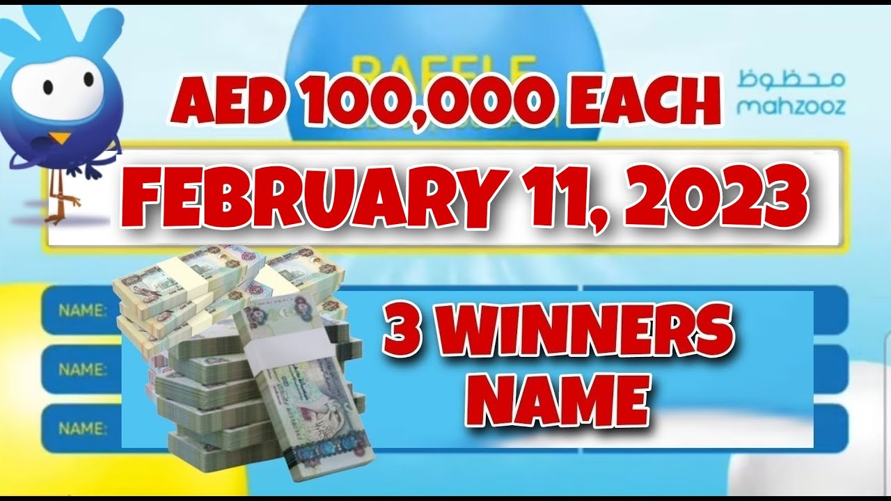 MAHZOOZ LIVE DRAW | AED 100,000 EACH | 3 WINNERS NAME | FEBRUARY 11 ...