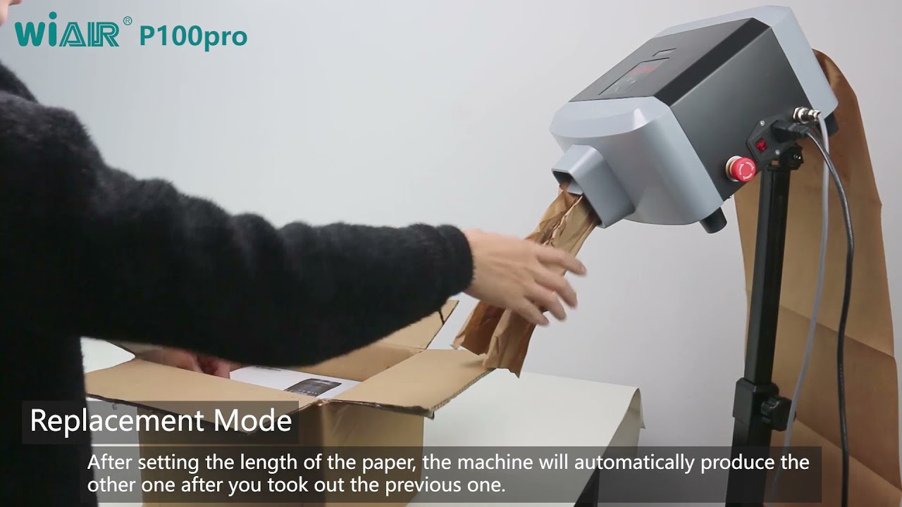WiAIR-P100pro Kraft Paper Cushion Machine - YouTube