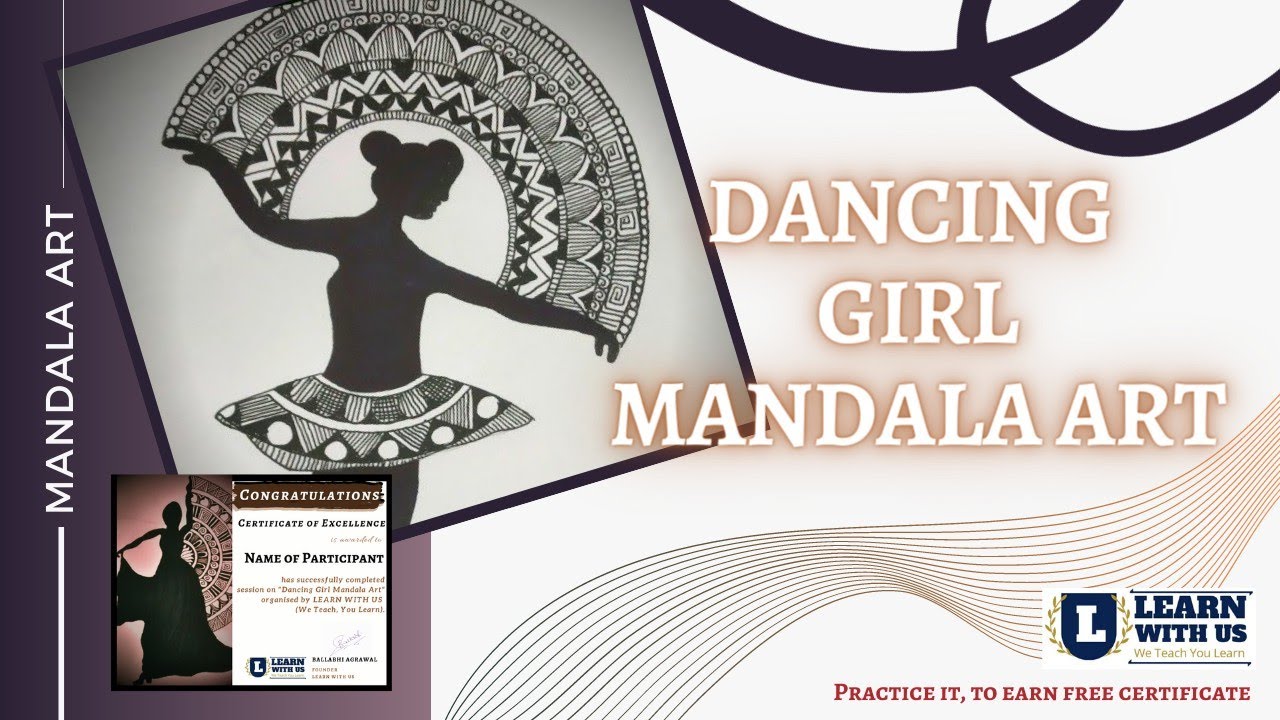 how to draw dancing girl mandala art #mandala #learnwithus ...