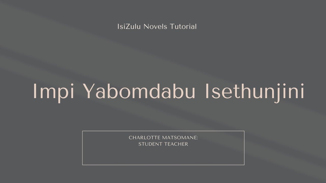 Impi Yabomdabu Isethunjini: Isizinda ne ndikimba. - YouTube