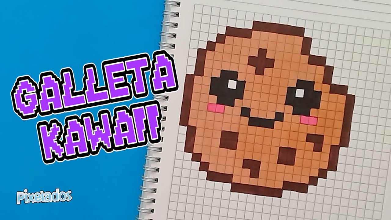 COMO DIBUJAR UNA GALLETA CON CHIPS DE CHOCOLATE KAWAII en PIXEL ART ...