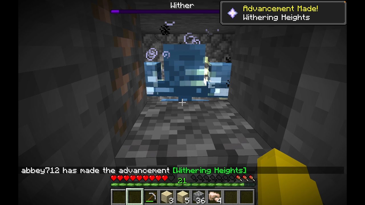 How to get the Withering heights advancement and how to kill the wither ...
