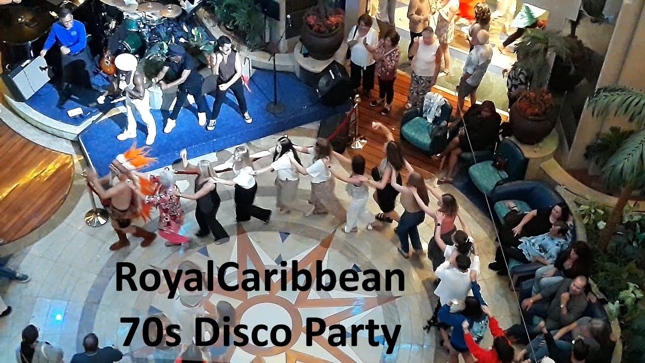 70s Disco Party On Royal Caribbean Cruise Ship - YouTube
