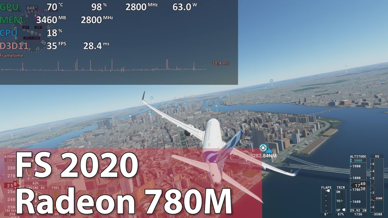 Flight Simulator 2020 - Radeon 780M Test - 1080p-1440p - YouTube