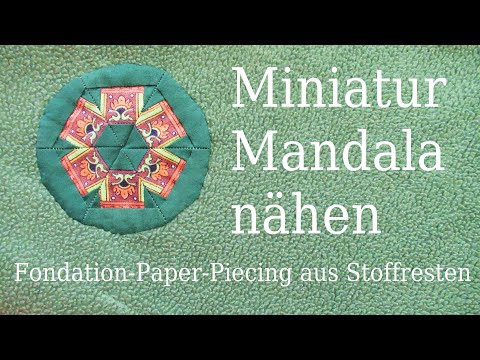 Miniatur Mandala nähen - 12-eckig