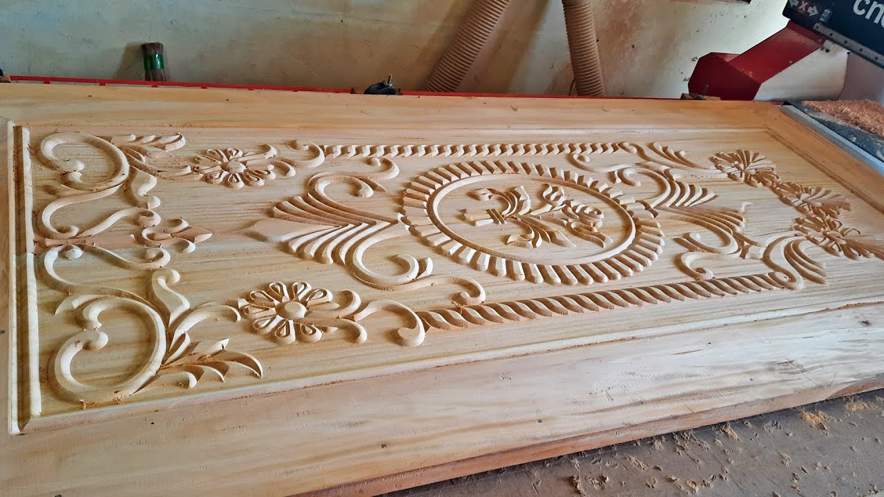 Latest Design Wonderful Door with CNC High Speed Machine | Making A ...