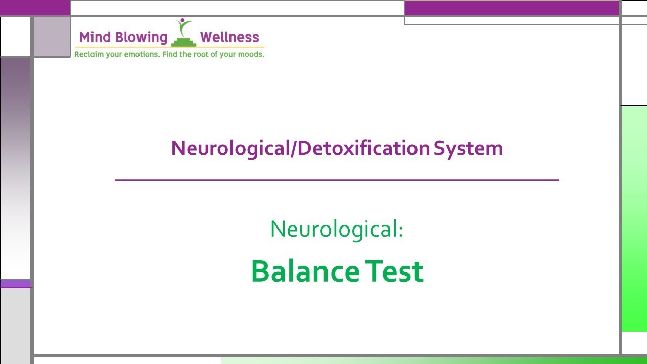 Neurological Balance Test - YouTube