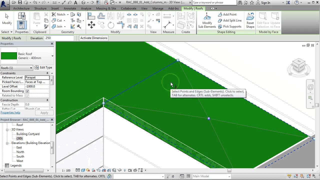 Edit A Flat Roof In Revit YouTube edit-a-flat-roof-in-revit-youtube