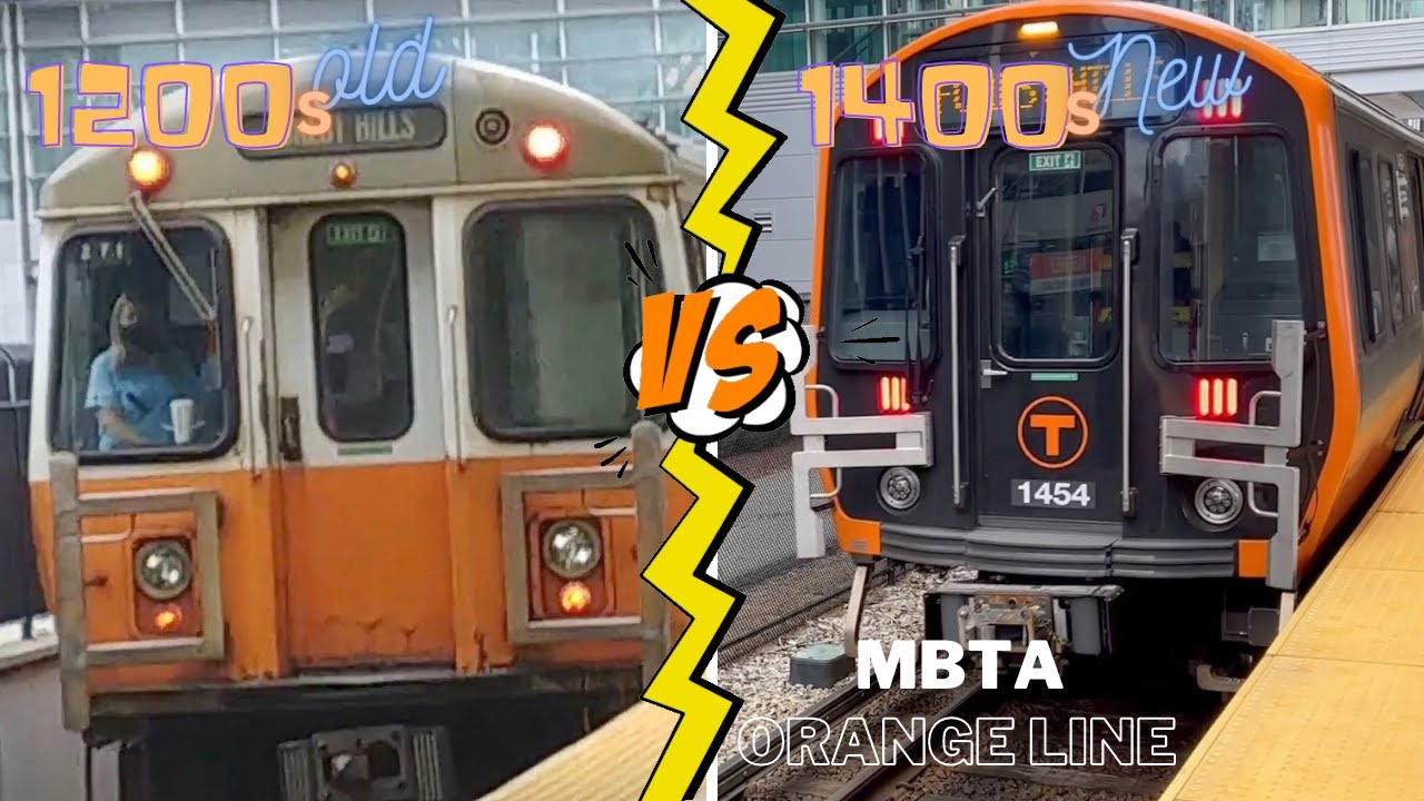 MBTA Orange line comparison, New 1400s versus Old 1200s Orange lines ...