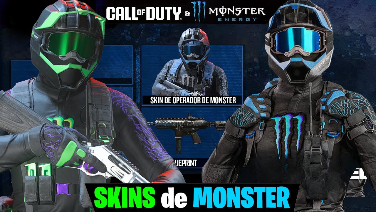 COMO OBTENER las SKINS de MONSTER en WARZONE 3! CODIGO para SKIN AZUL y ...