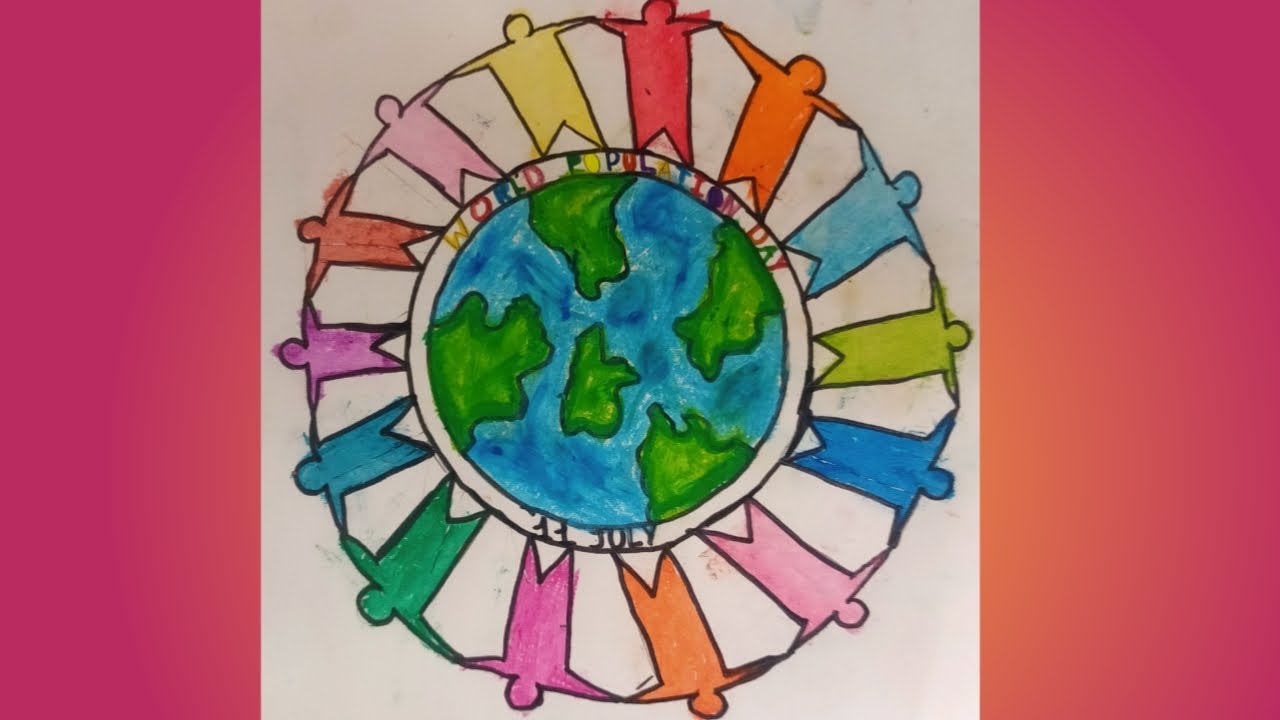 World population day Drawing / poster on world population day/how to ...