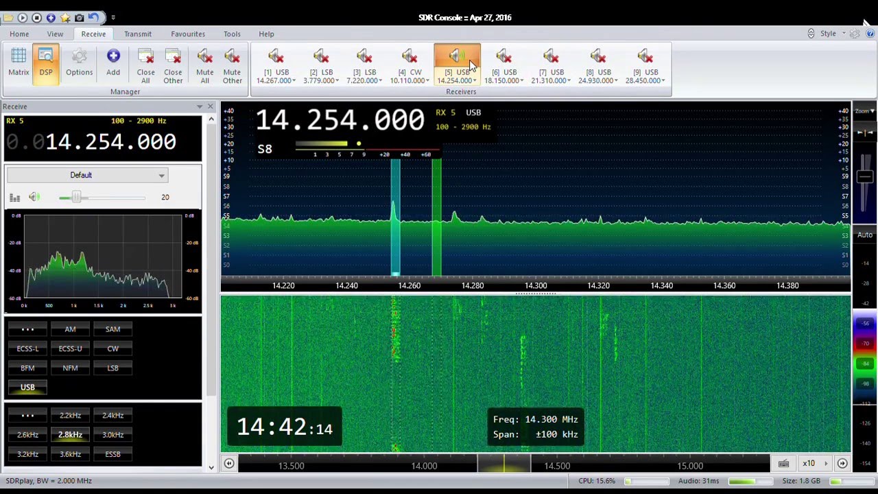 SDR Console V3 Active VFO following - YouTube
