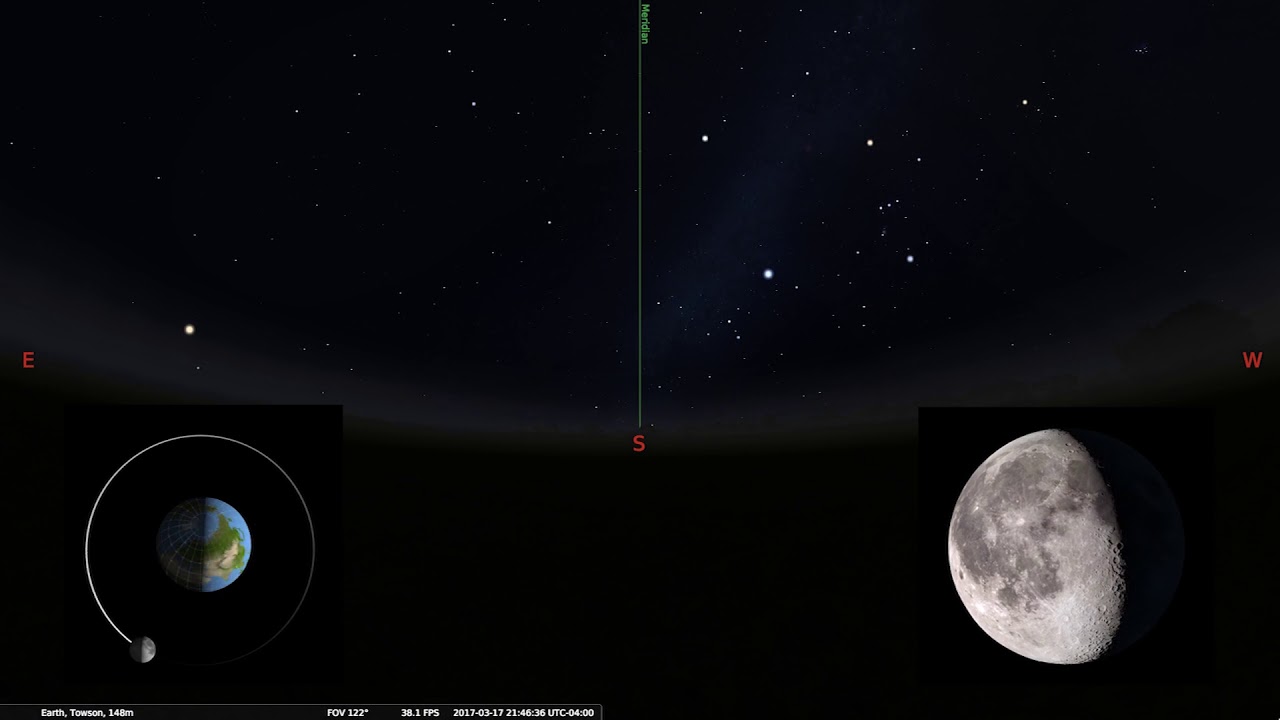 Moon phases from the ground and space - YouTube
