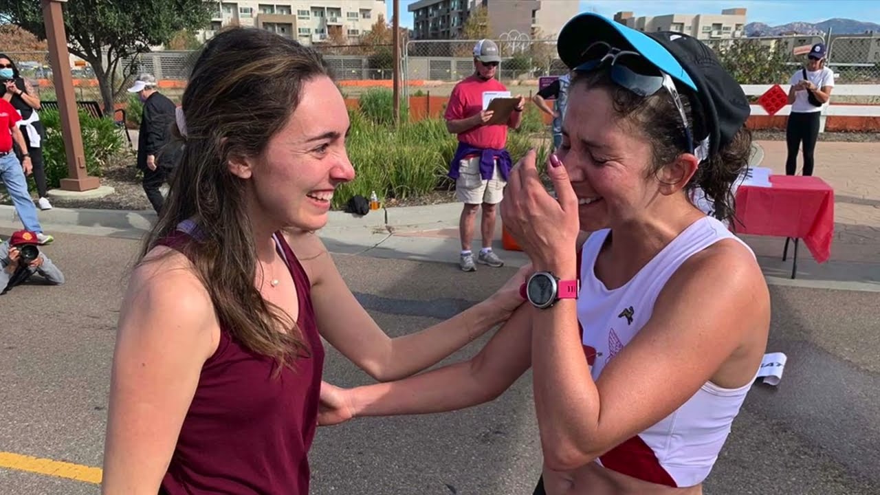 Nick Christie, Miranda Melville win 35K national titles in Santee - YouTube