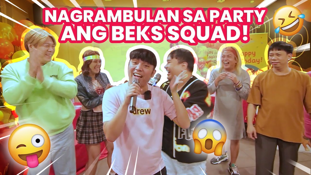 NAGRAMBULAN SA PARTY ANG BEKS SQUAD (LAPTRIP SA SAYA) | CHAD KINIS ...
