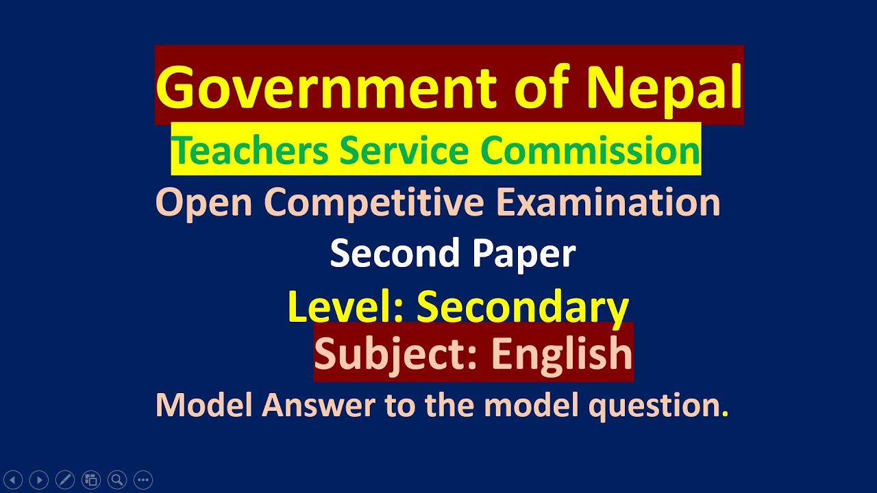 shikshak sewa ayog/Tsc preparation class/second paper English - YouTube
