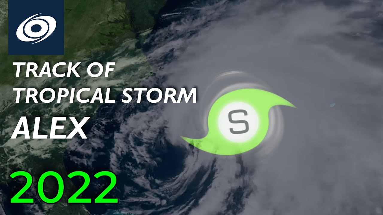 Track of Tropical Storm Alex (2022) - YouTube