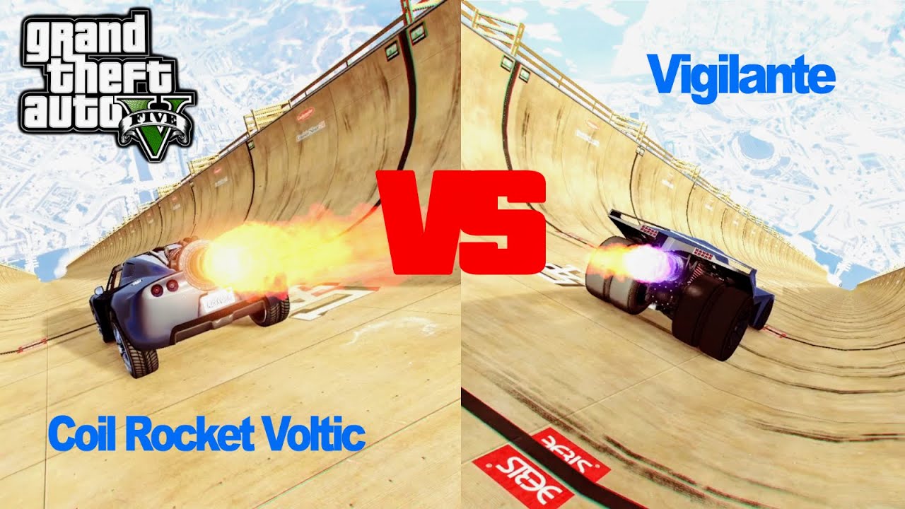 Grand Theft Auto V: Coil Rocket Voltic VS Vigilante car speed test on ...