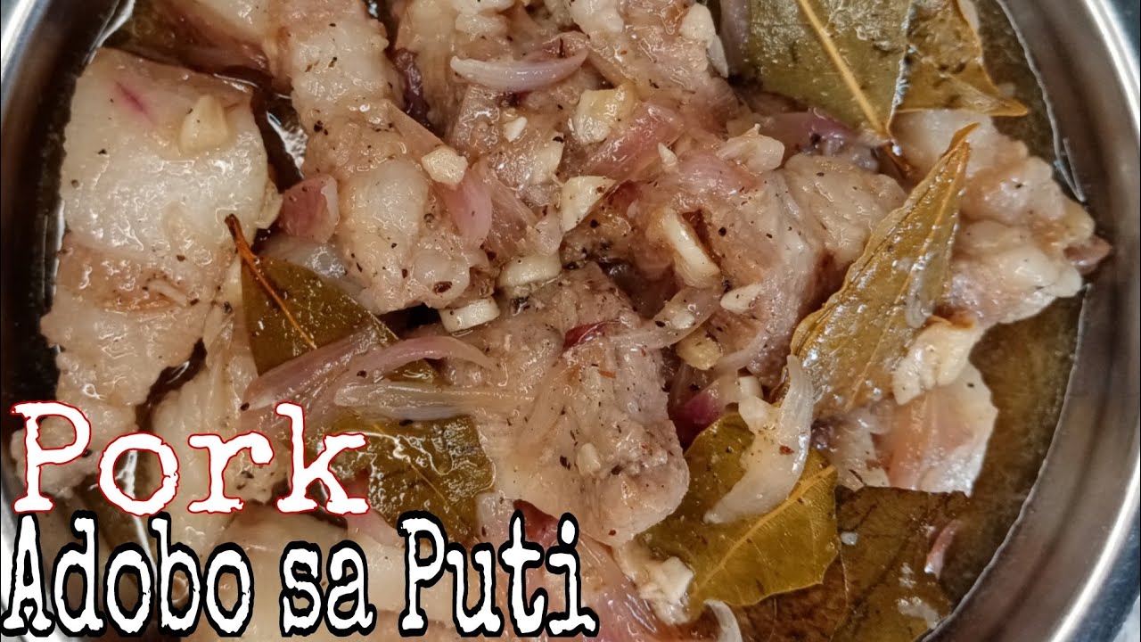 HOW TO COOK PORK ADOBO SA PUTI || ADOBO SA PUTI RECIPE || MJ NALANGA ...