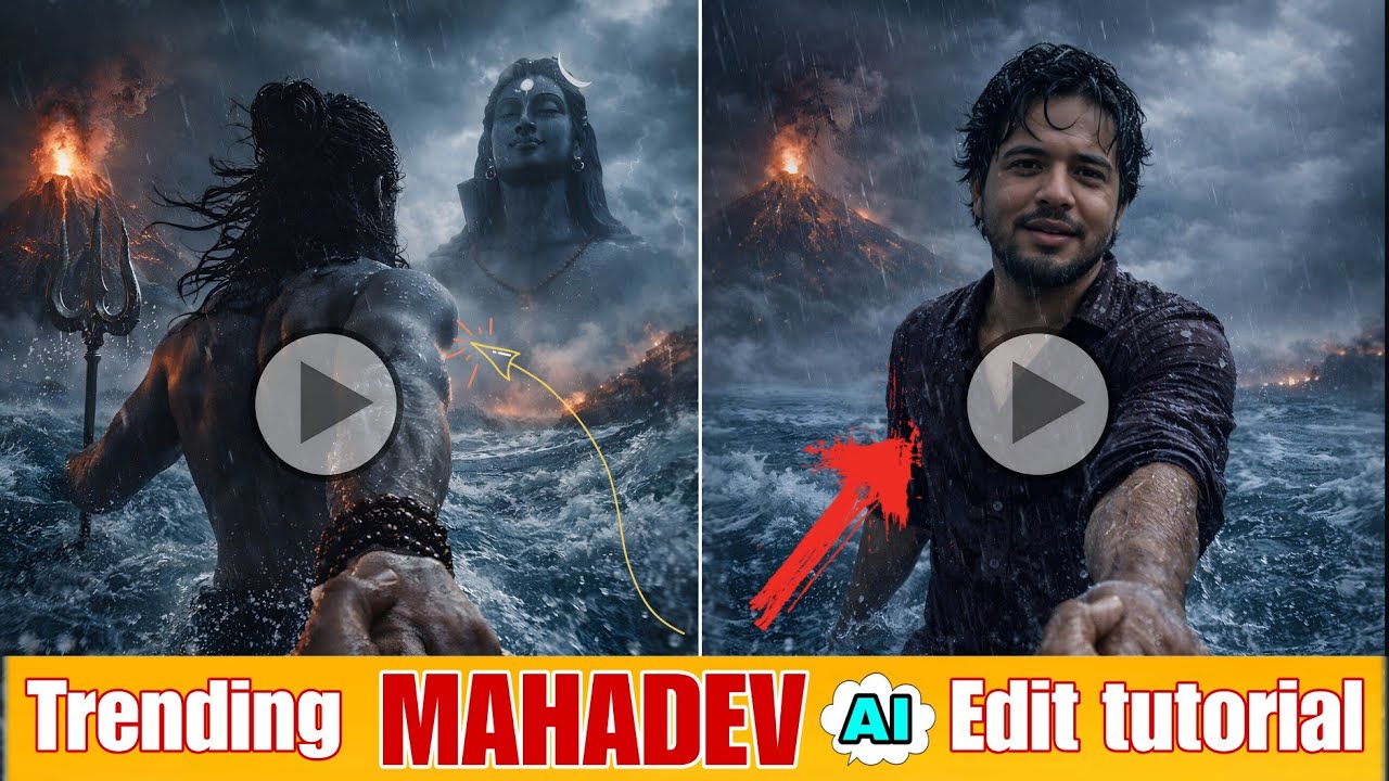 Mahashivratri 2026 special Mahadev AI hand holding cinematic edit ...